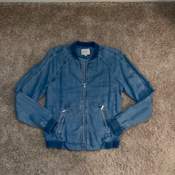 LOFT | Jackets & Coats | Loft Chambray Bomber Jacket | Poshmark